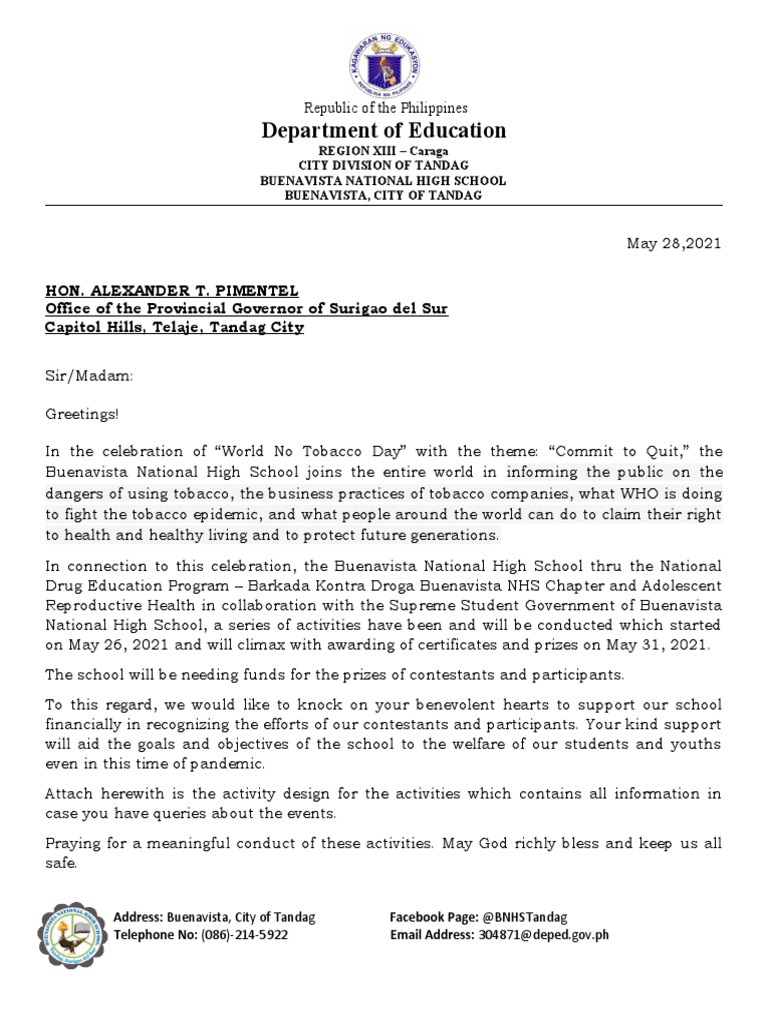 Solicitation Letter | PDF | World Health Organization | Health Sciences