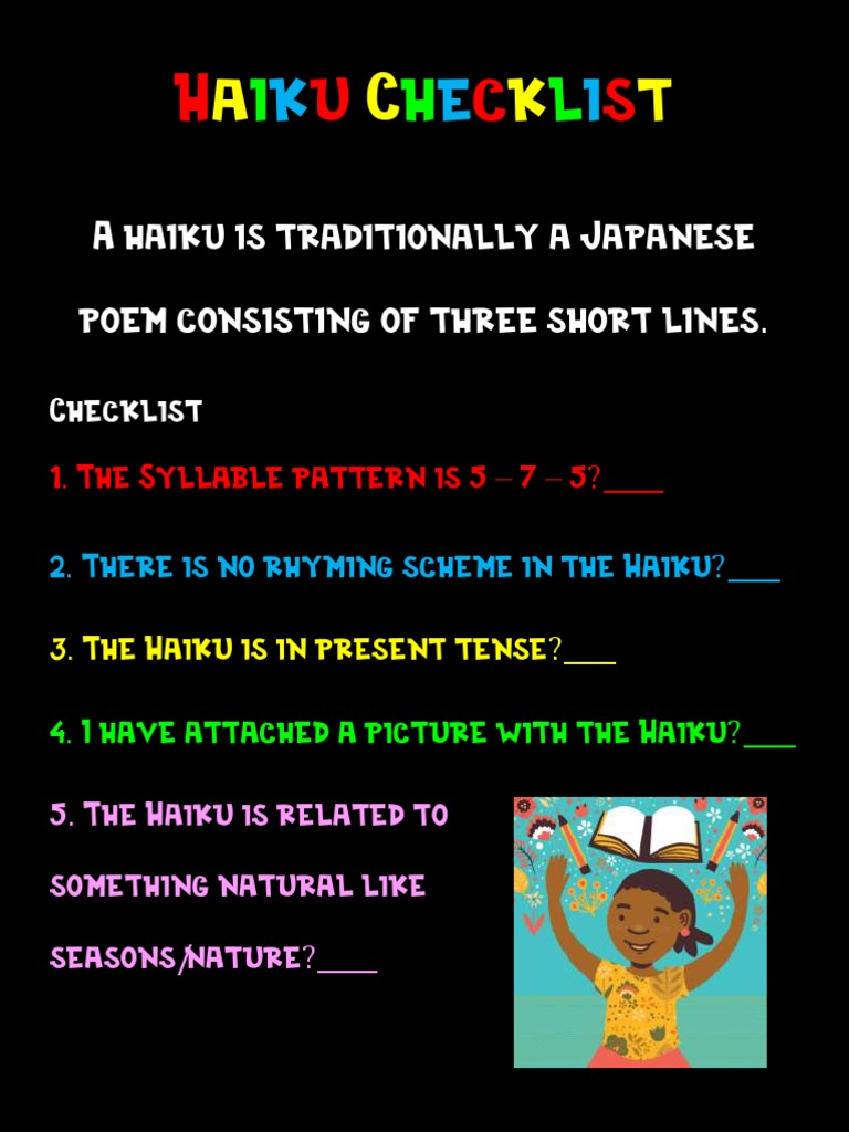 Haiku Checklist | PDF