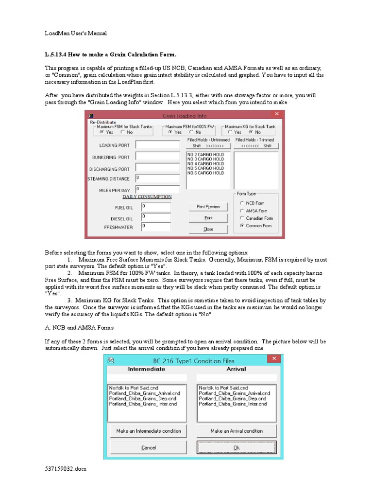 Grain Calculation Form Guide | PDF | Computing