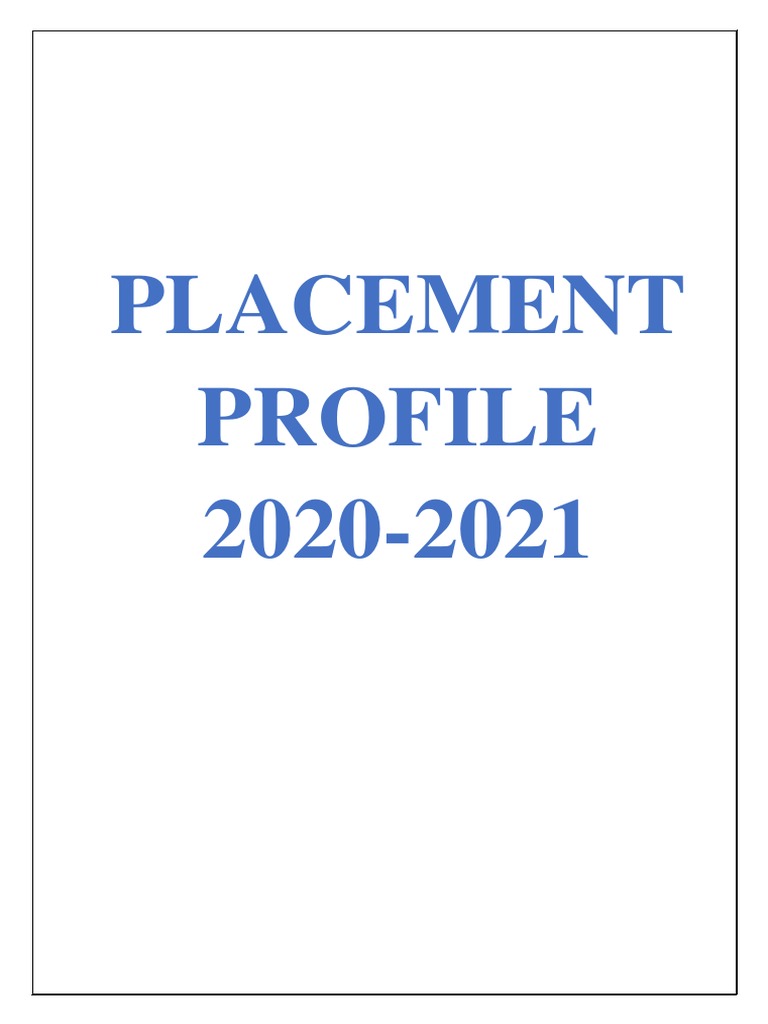 Placement Profile 2020-21 | PDF | Engineering | Science And Technology