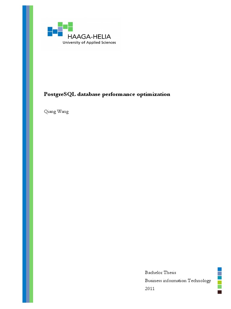 Postgresql Database Performance Optimization Pdf Postgre Sql Database Index