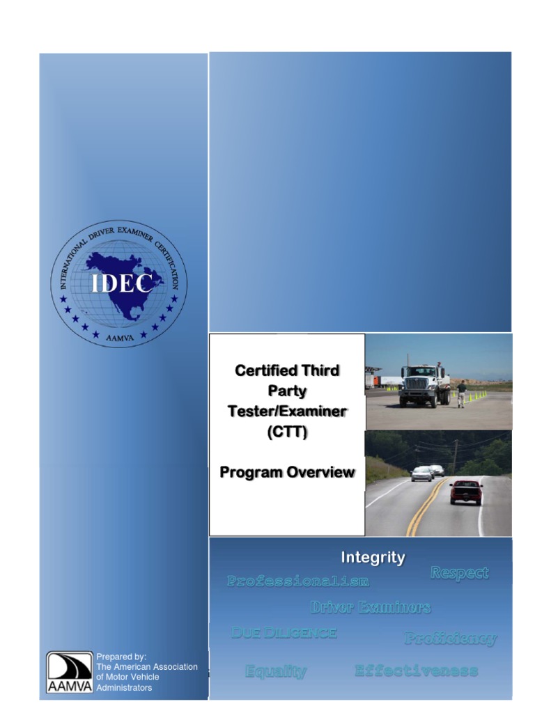 2015 CTT Program Overview | PDF | Certification | Driver's License