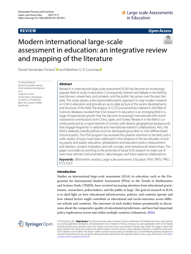 Modern International Large Scale Assessment in Education - 40536-021 ...