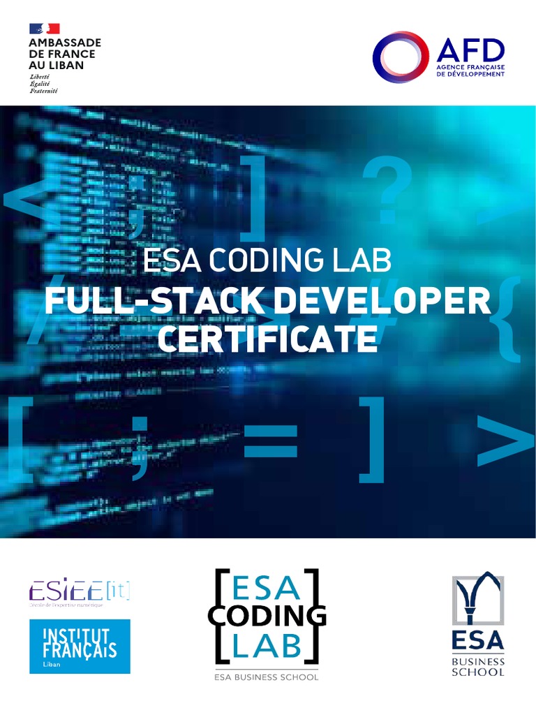 Esa Coding Lab: Full-Stack Developer Certificate | PDF | Web Application | Lebanon
