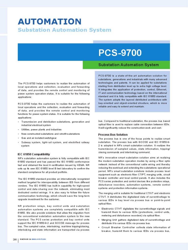 PCS 9700 | PDF | Electrical Substation | Computer Network