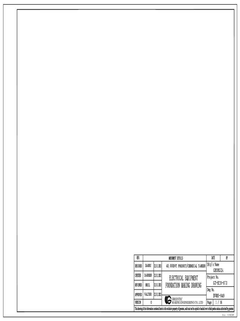 BWMS-049 Electrical Equipment Foundation Making Drawing | PDF ...
