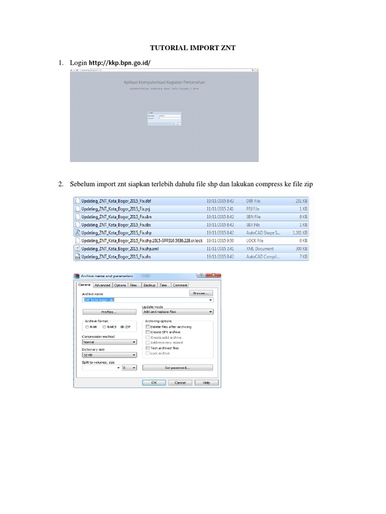 Tutorial Import ZNT di KKP BPN | PDF