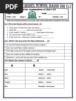CBSE Class 1 Moral Science Worksheet | PDF