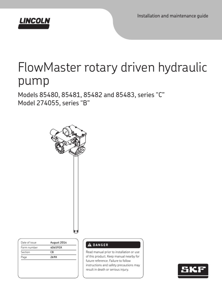 Flowmaster Rotary Driven Hydraulic Pump: Models 85480, 85481, 85482 and ...