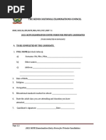 2025 Kcse Registration Return Envelops | PDF | Written Communication