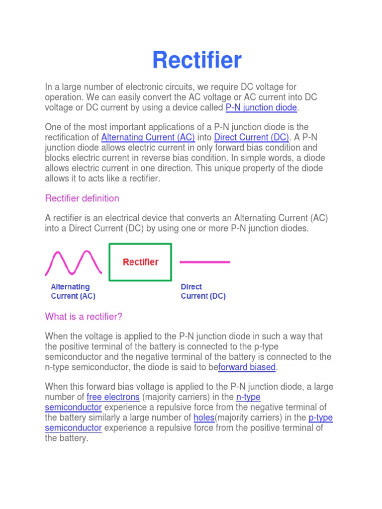 Understanding Rectifiers and Diodes | PDF | Rectifier | P–N Junction