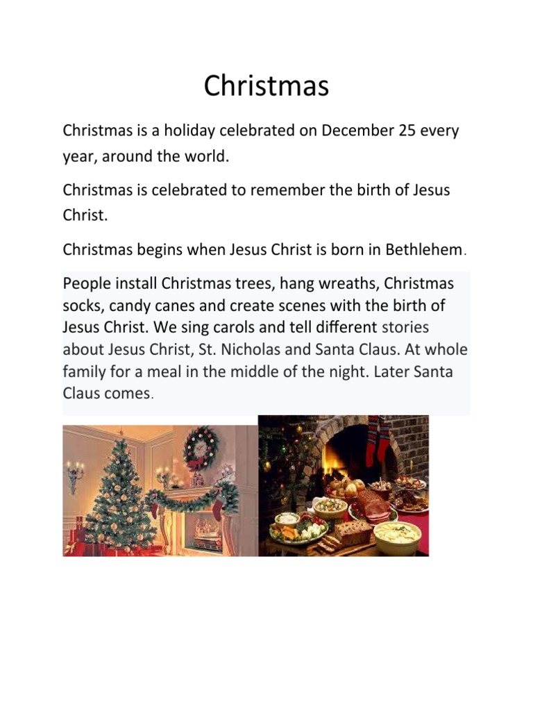 Christmas Celebration Traditions Explained | PDF | Social Science
