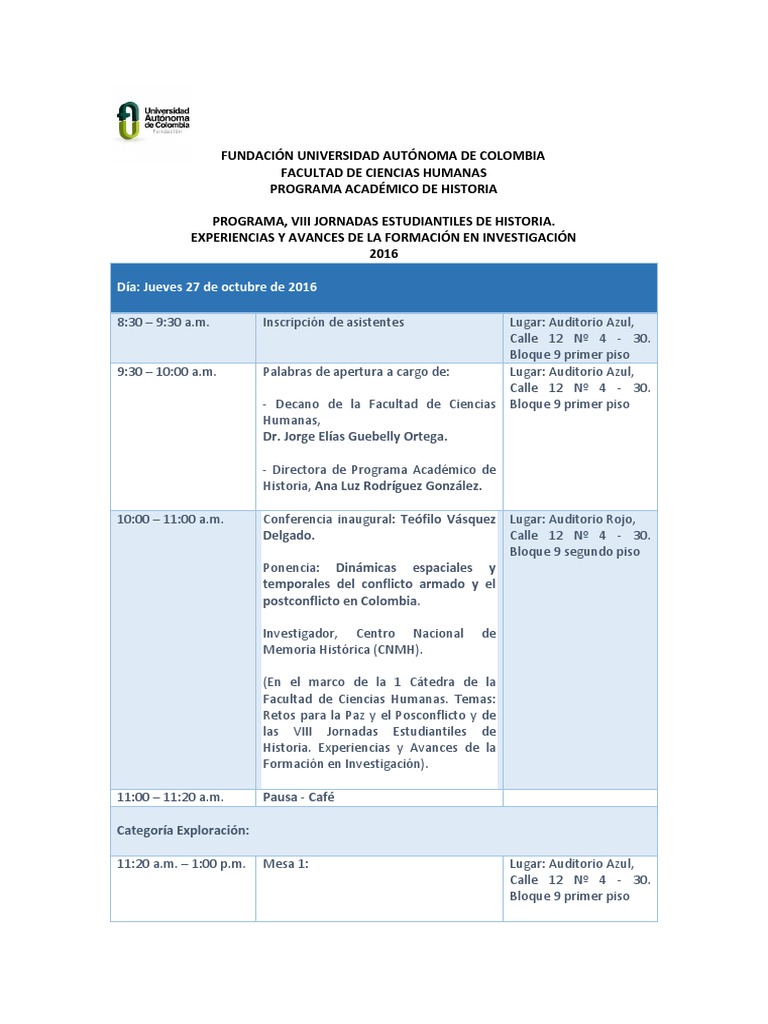 Programa Jornadas FINAL | PDF