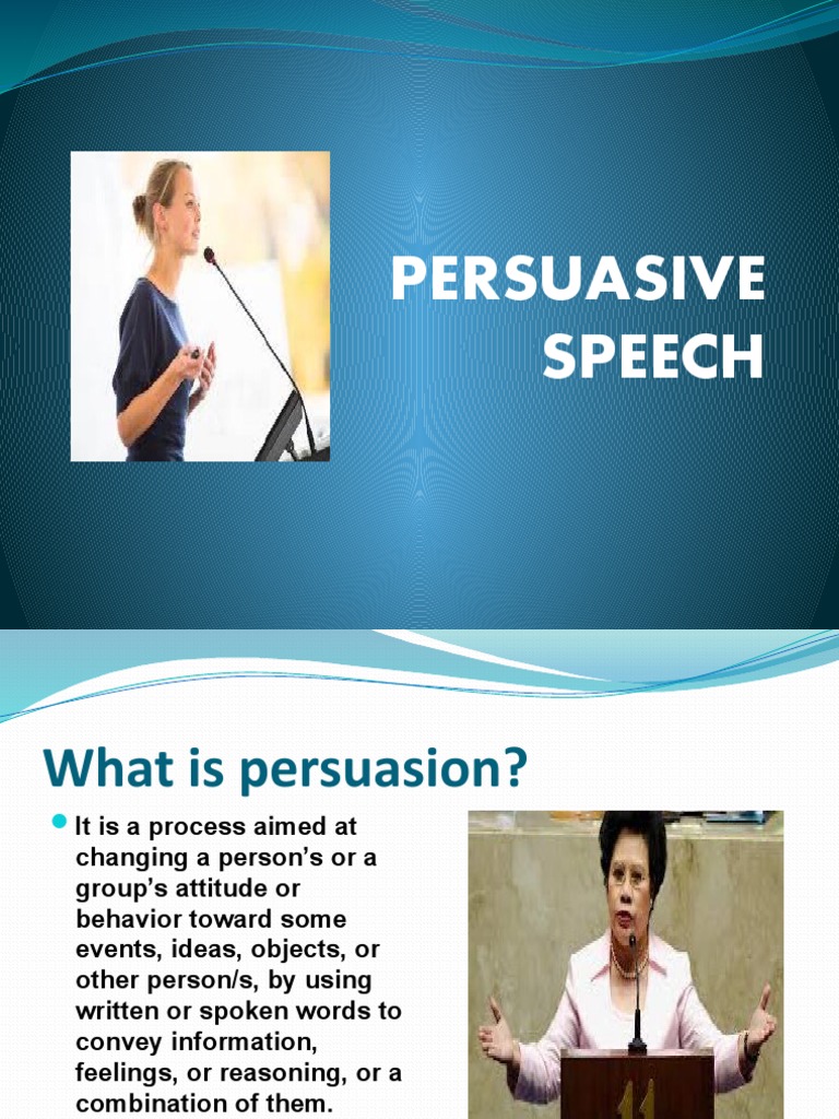 Persuasive Speech | PDF | Persuasion