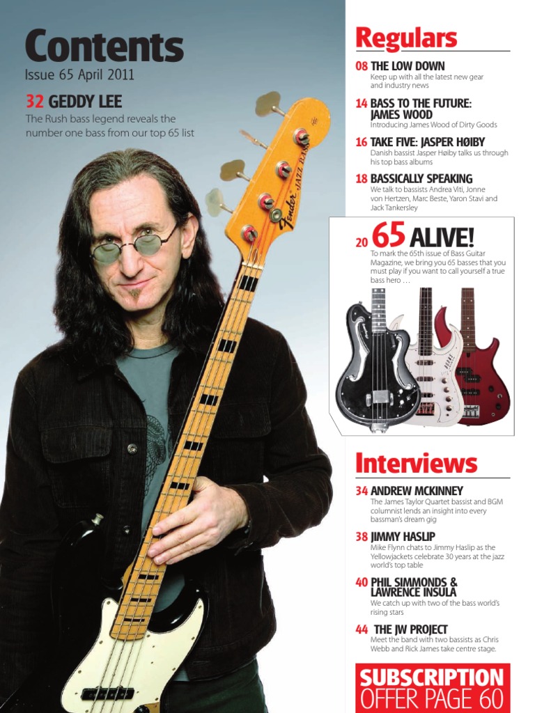 Bass Guitar Magazine Issue 65 | PDF | Double Bass | Bass Guitar