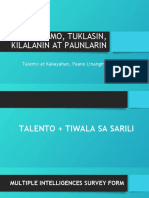 Talento at Kakayahan Activity Sheet | PDF