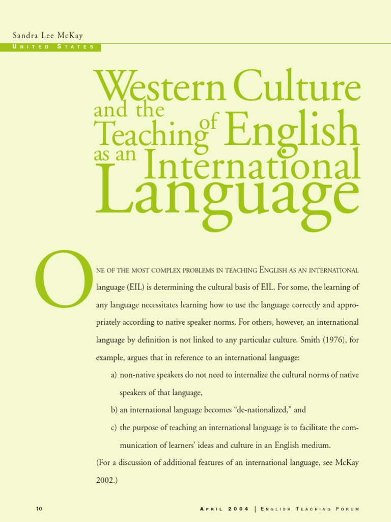 M1 - Reading - McKAy - Western Culture | PDF | Learning | Language ...