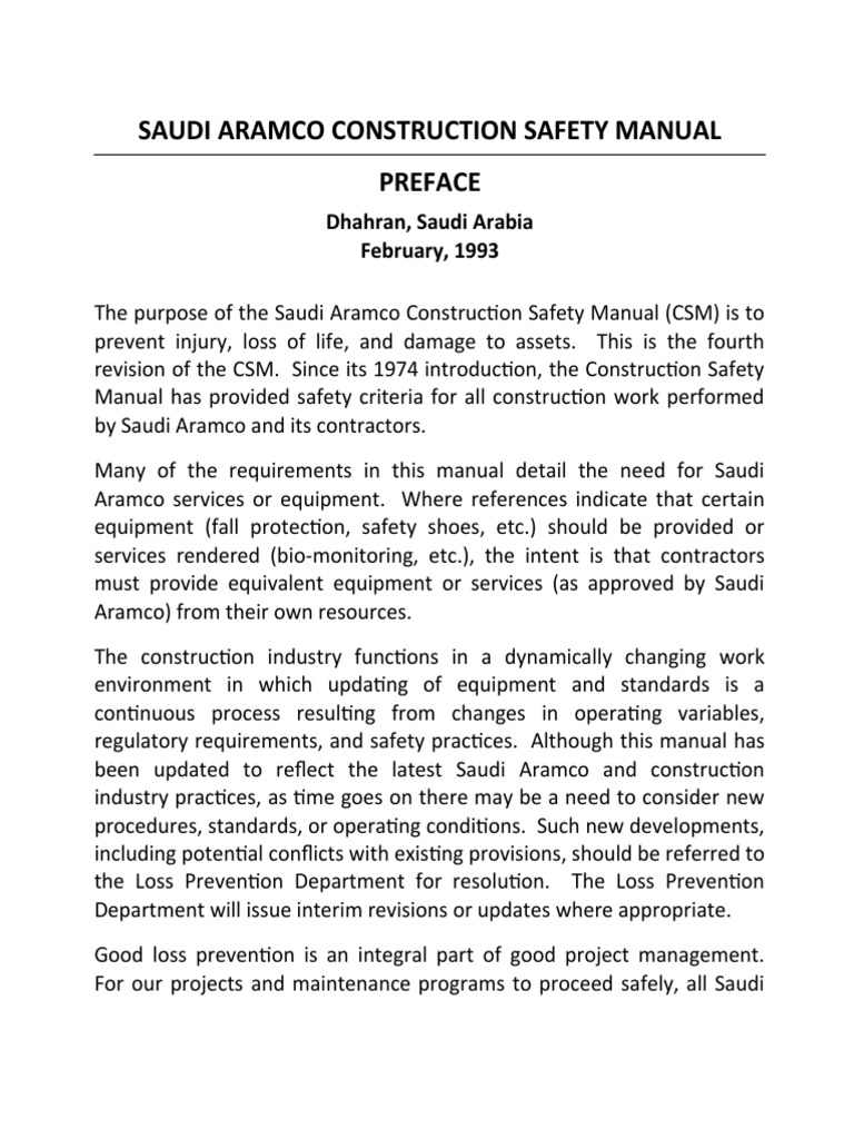 Aramco Safety Manual | PDF | Scaffolding | Welding