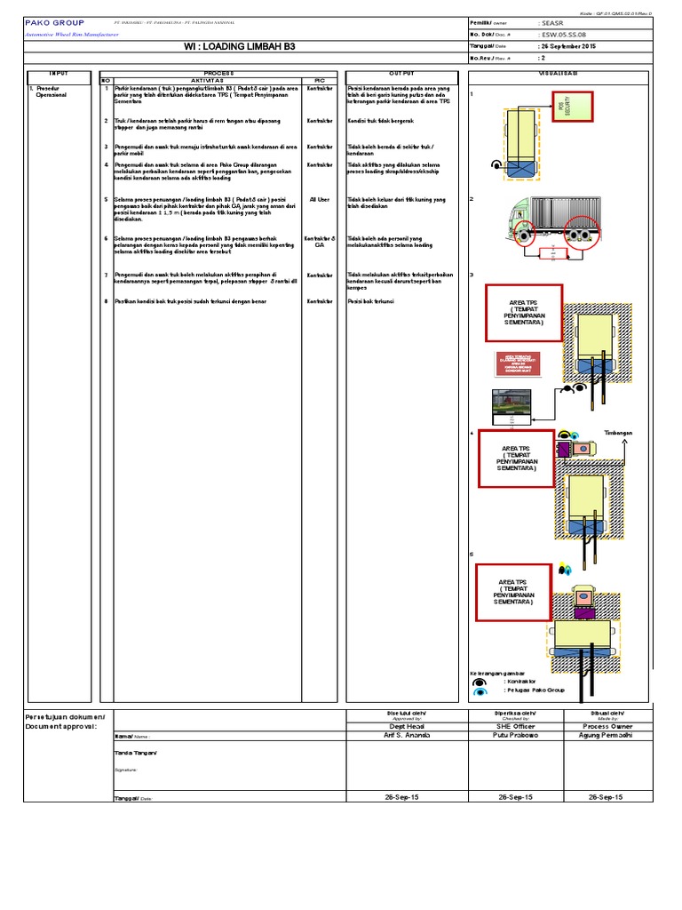 Prosedur Loading Limbah B3 Pako Group | PDF