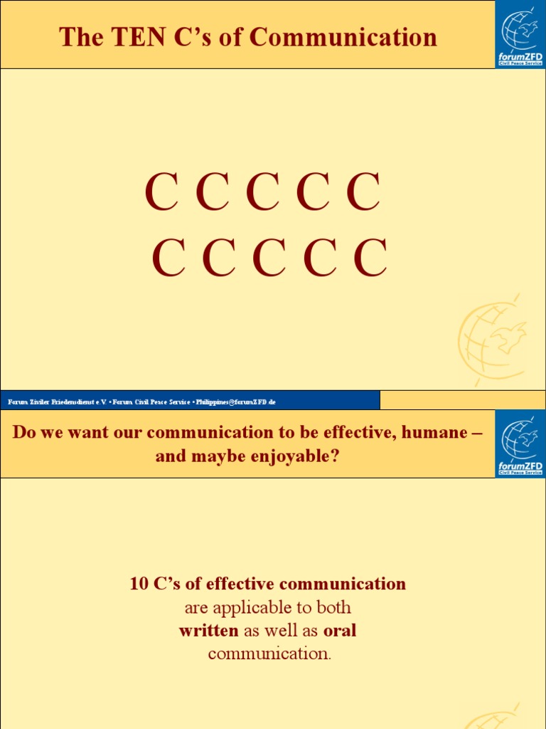 The Seven Cs of Communication | PDF | Communication | Psychological ...