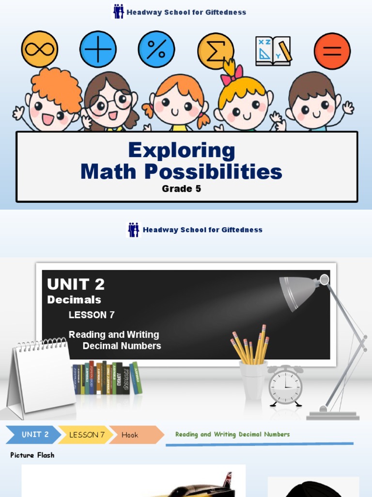 Grade 5 Decimal Reading & Writing Lesson | PDF | Decimal | Encodings