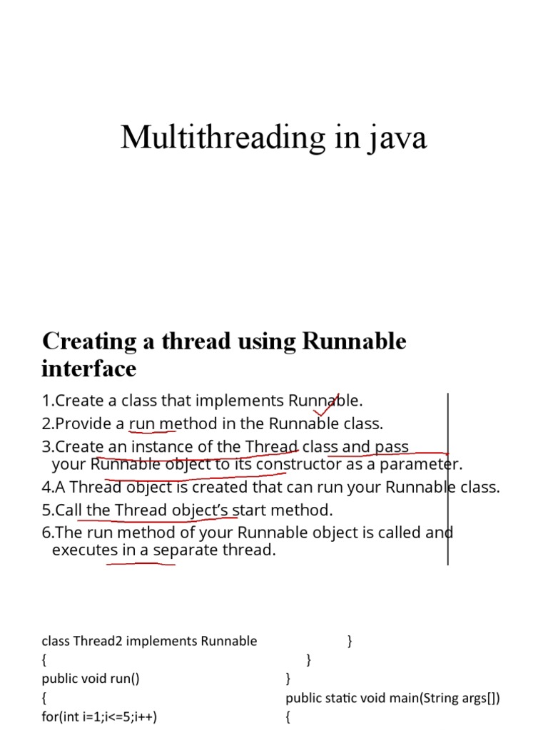 Multithreading in Java | PDF | Thread (Computing) | Scheduling (Computing)