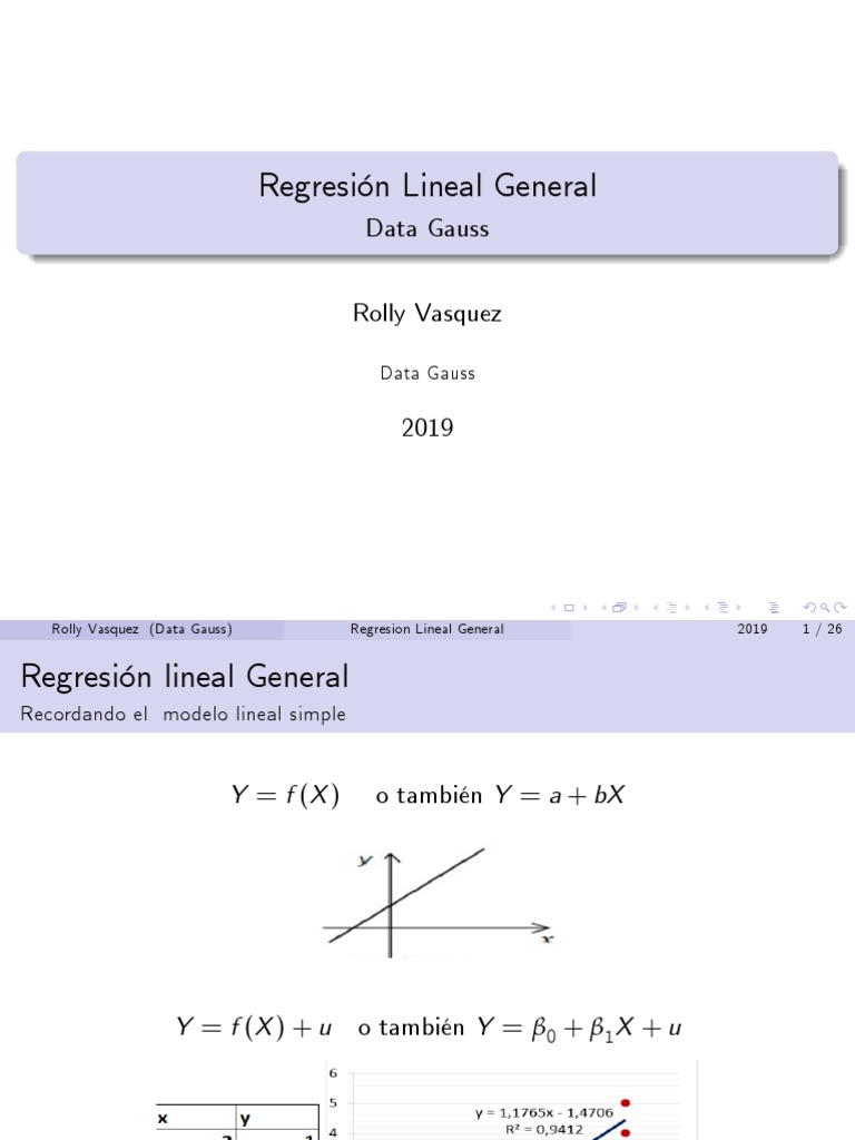 Modelo Lineal General econometría | PDF | Econometría | Análisis de regresión