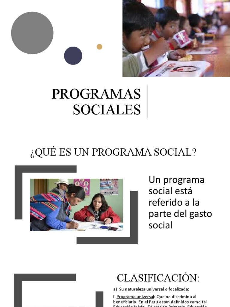 5 Programas Sociales en Perú | PDF
