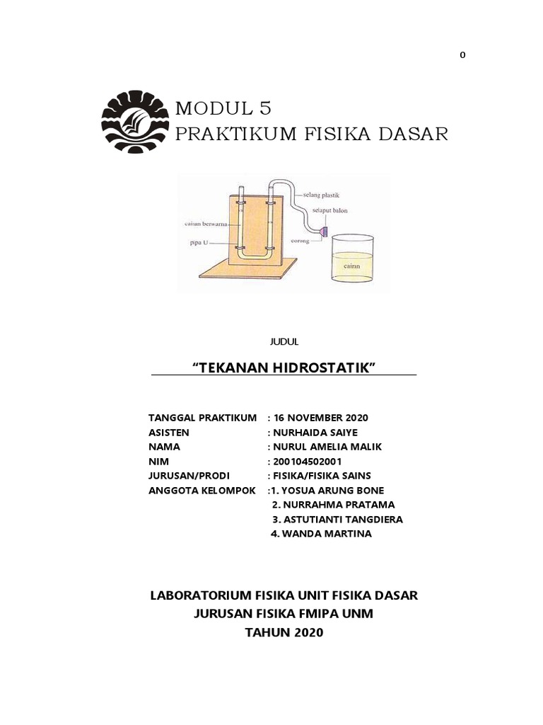 Nurul Amelia Malik - 200104502001 - Unit 5 Tekanan Hidrostatik | PDF