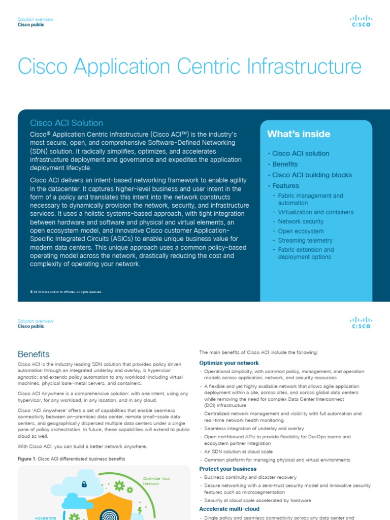 Cisco Application Centric Infrastructure | PDF | Cloud Computing | Computer Network