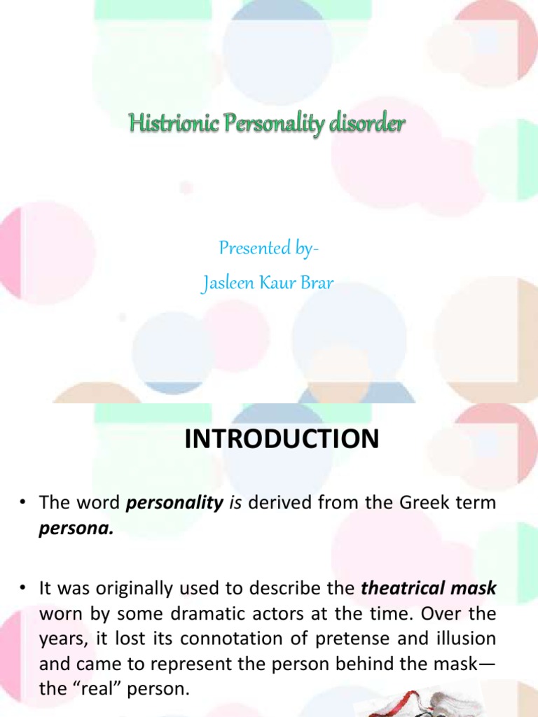 Understanding Histrionic Personality Disorder | PDF | Personality ...
