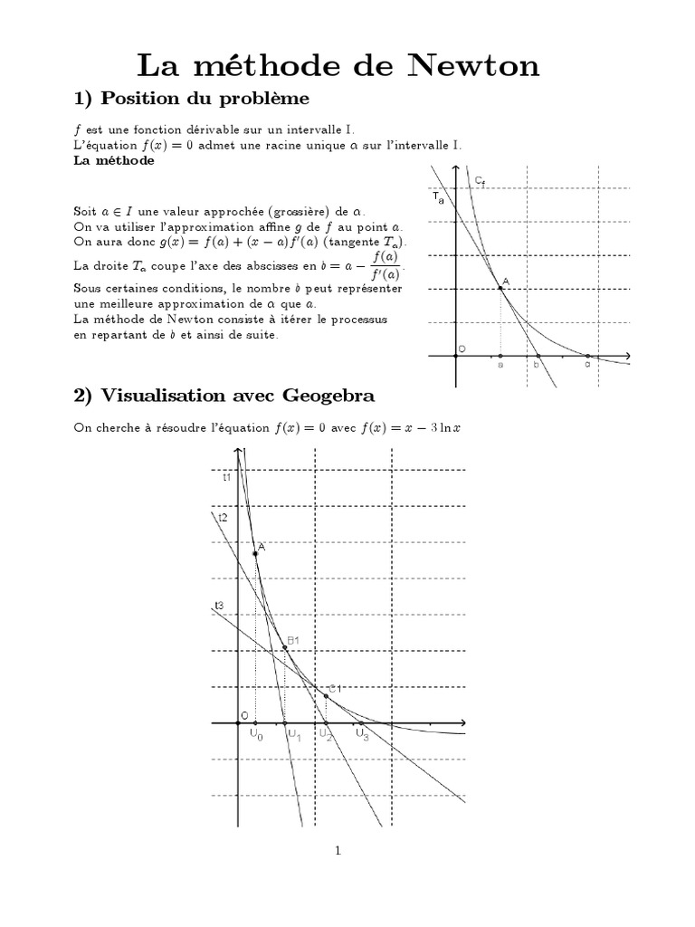 Methode de Newton | PDF | Mathématiques | Analyse mathématique