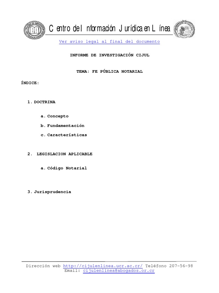 Fe Publica Notarial | PDF | Derechos de autor | Justicia