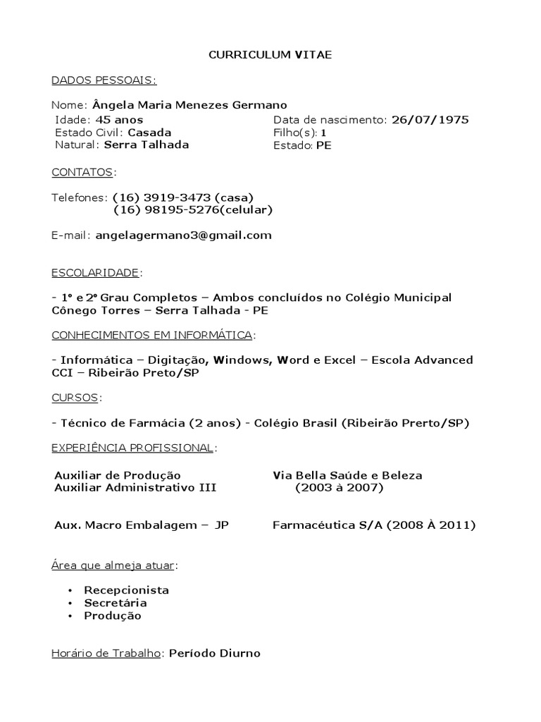 Curriculum Angela | PDF