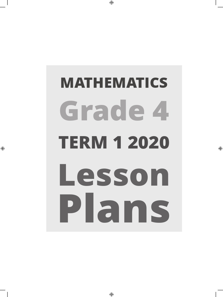 GR 4 Term 1 2020 Tmu Maths Lesson Plan Intro Units 1 2 | PDF | Lesson ...