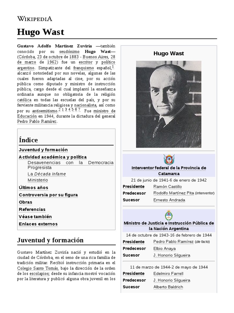Hugo Wast | PDF | Argentina