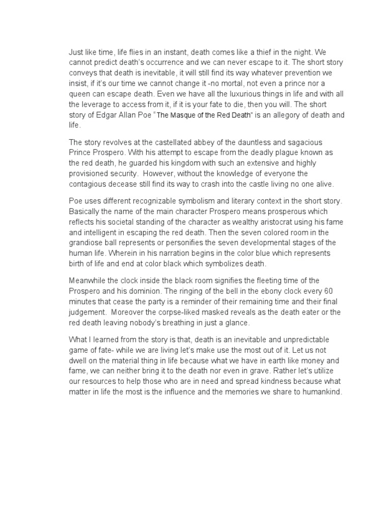 The Masque of The Red Death | PDF