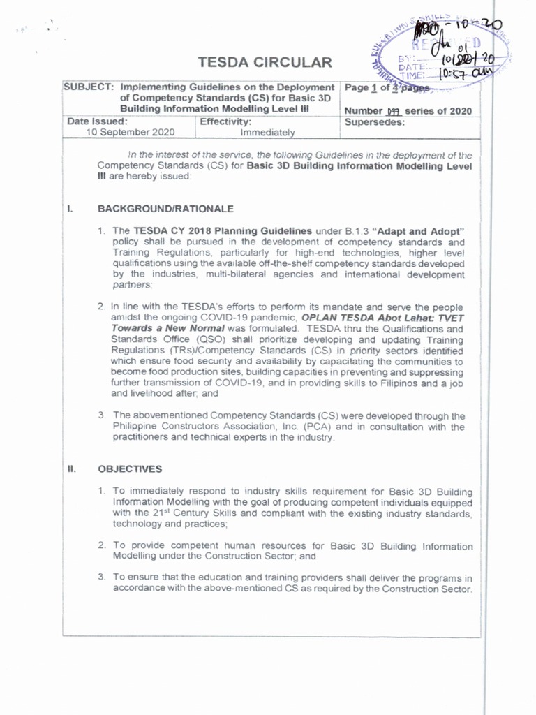 TESDA Circular No. 097 Implementing Guidelines On The Deployment of CS ... TESDA Circular No. 097 Implementing Guidelines On The Deployment of CS ...