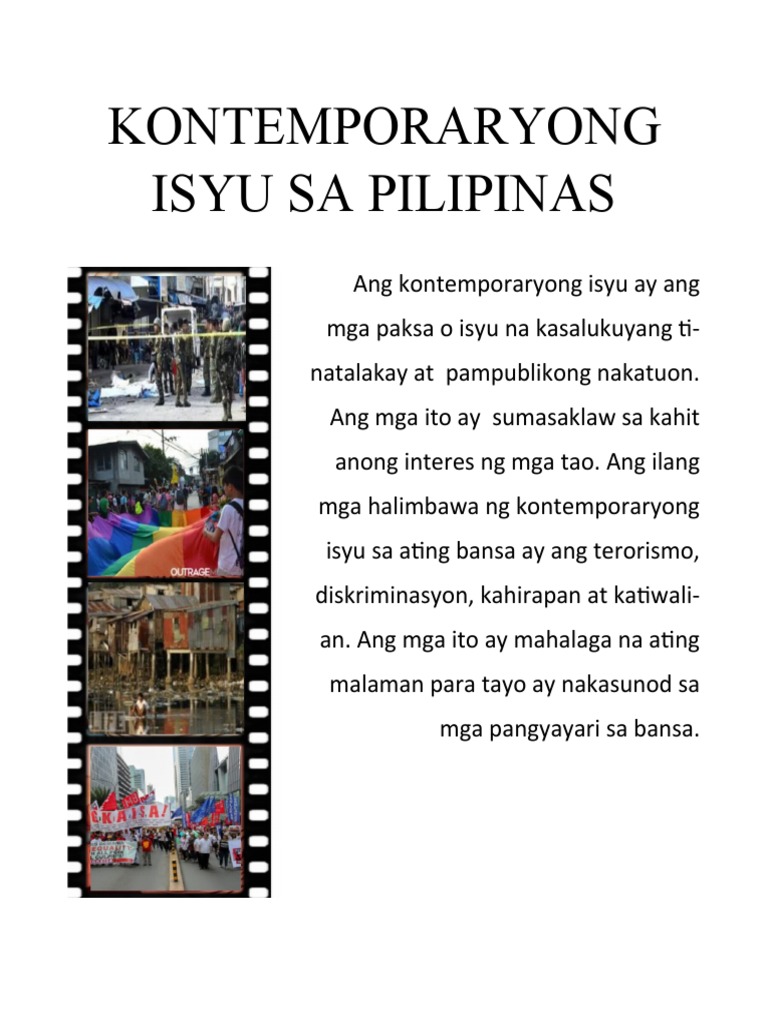 Kontemporaryong Isyu Sa Pilipinas | PDF