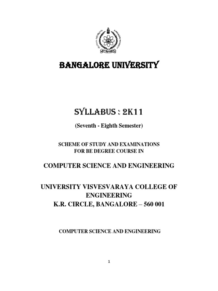Bangalore University: Computer Science and Engineering | PDF | Parsing | Cryptography
