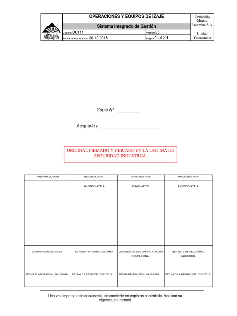 DC111 Operaciones y Equipos de Izaje | PDF | Contralor | Grúa (máquina)