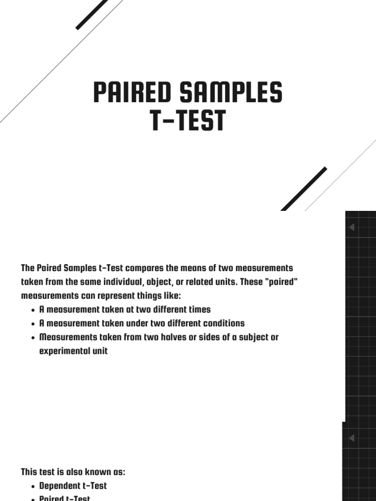 Paired and Independent Samples T Test | PDF | Student's T Test | Analysis