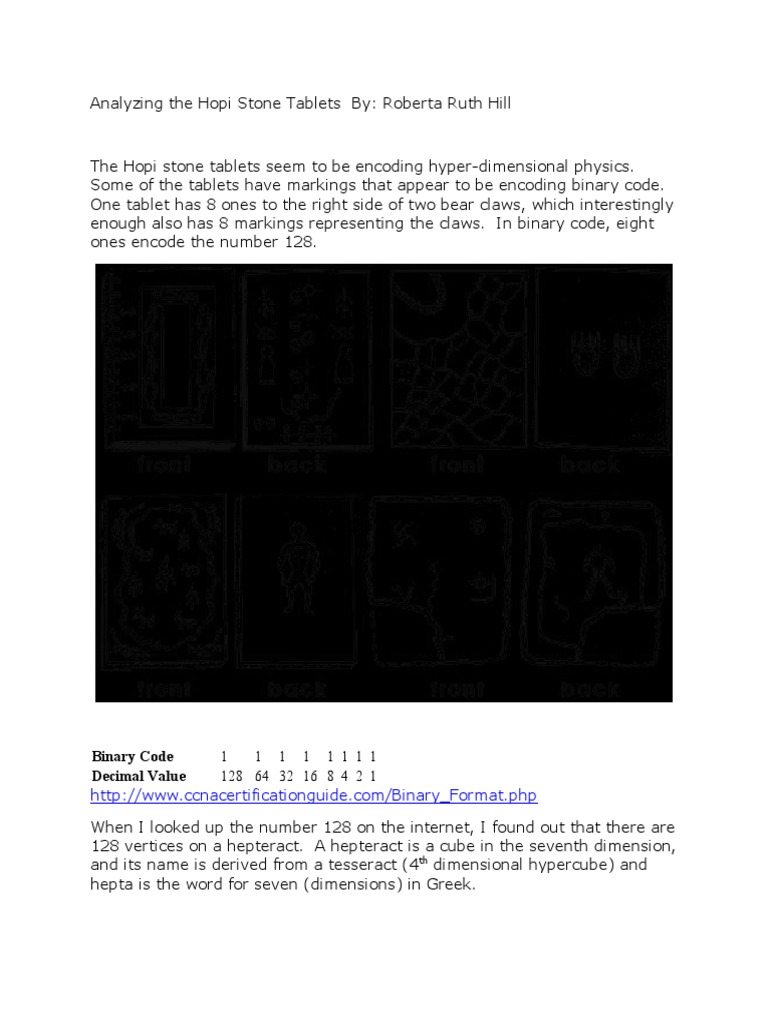 Hypercube Symbolism in The Hopi Stone Tablets | PDF