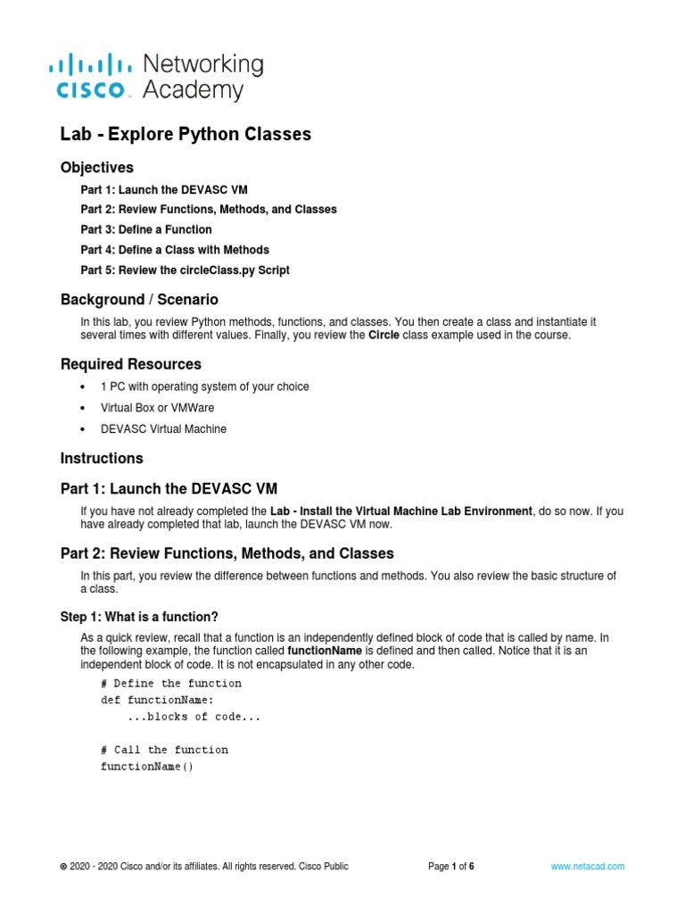 346 Lab Explore Python Classes Pdf Class Computer Programming Method Computer