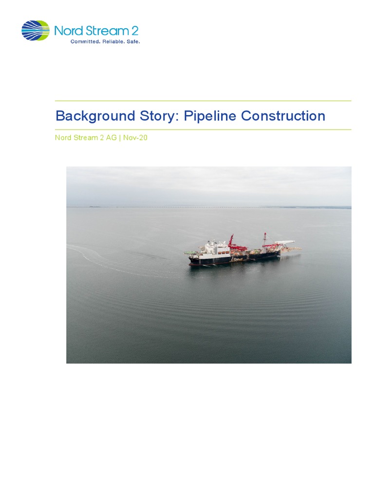 Background Story: Pipeline Construction: Nord Stream 2 AG - Nov-20 ...