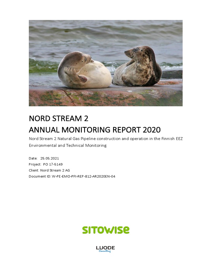 Nord Stream 2 Annual Monitoring Report 2020 | PDF | Environmental ...