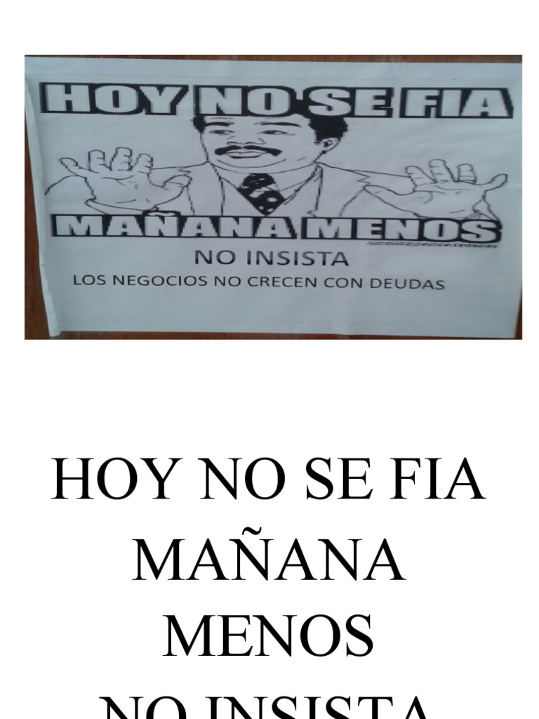 Hoy No Se Fia | PDF