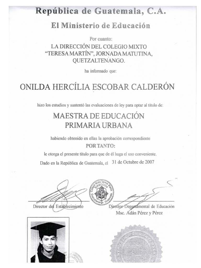 Titulo de Maestra | PDF