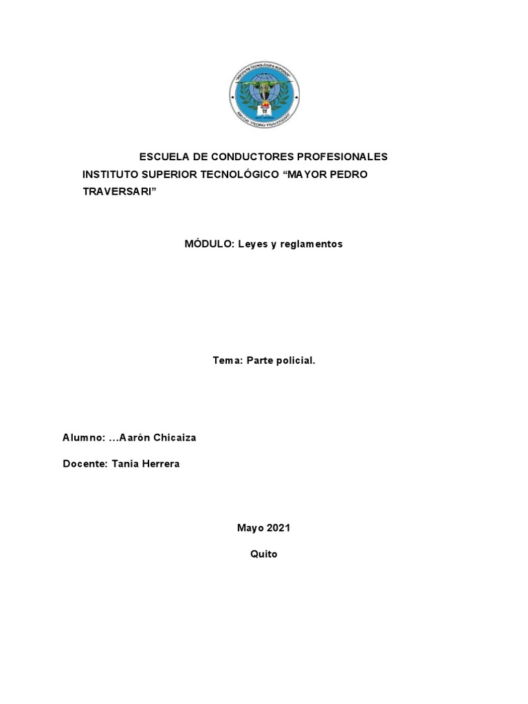 Parte Policial | PDF