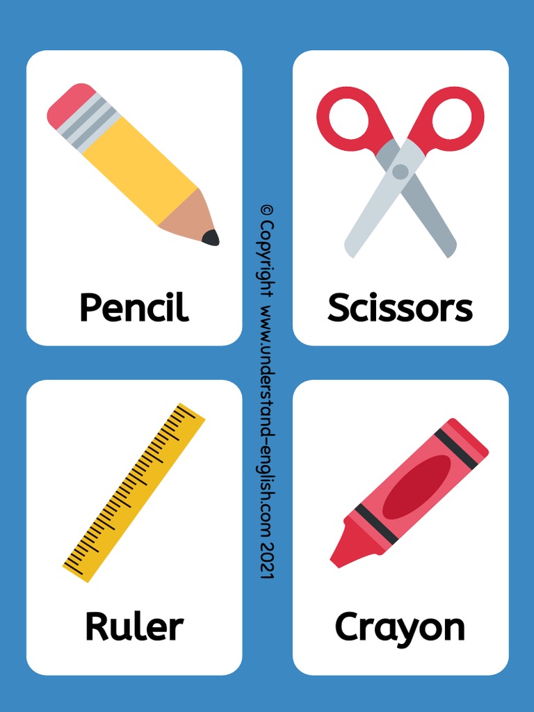 School Supplies Flashcards | PDF